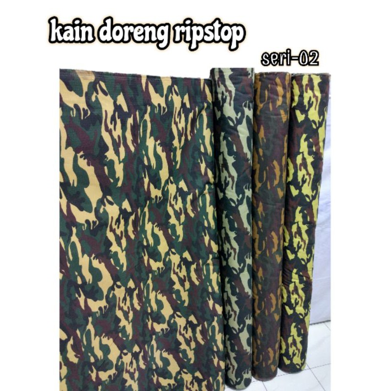 Jual bahan kain doreng ripstop seri 02/kain celana /doreng murah ...