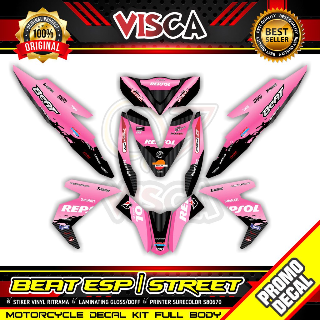 Jual Decal Beat Esp Full Body Decal Beat Street Full Body REPSOL Pink ...