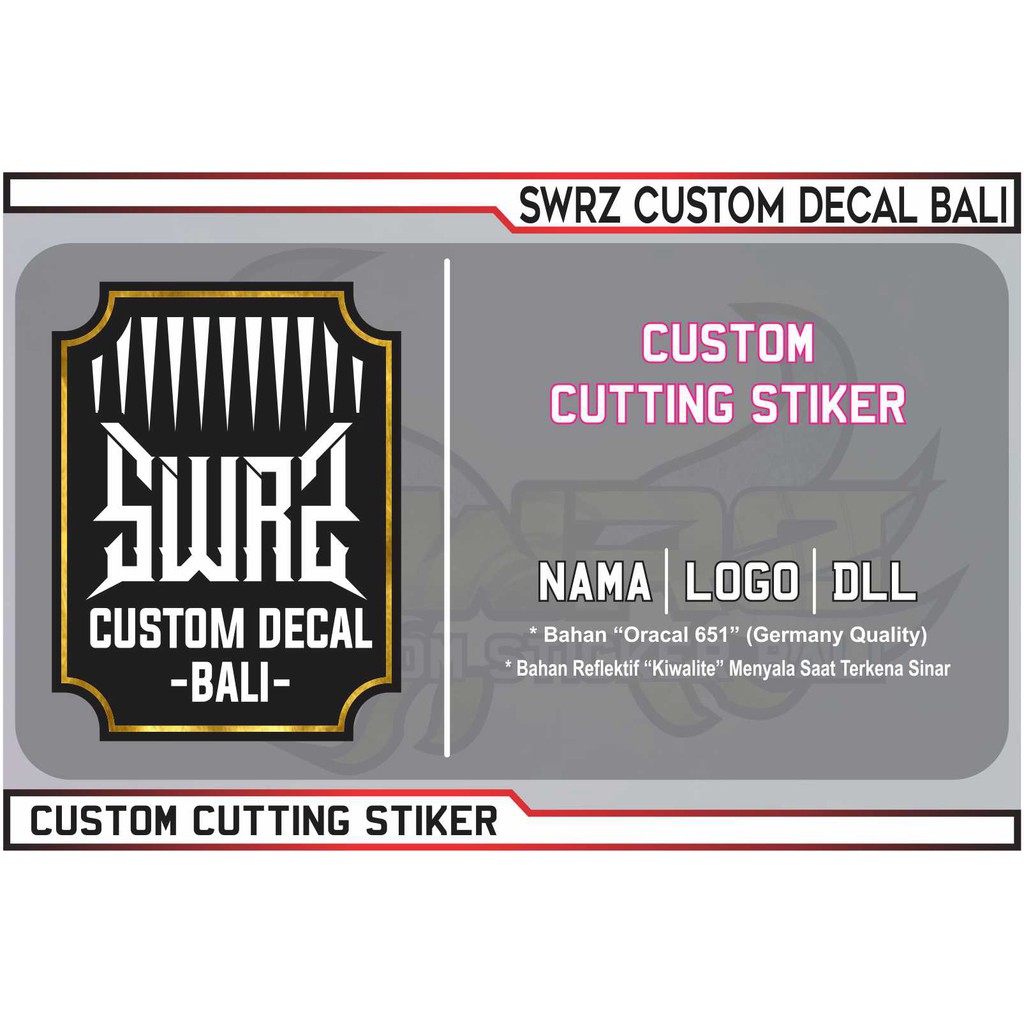 Jual Custom Sticker Cutting Stiker | Shopee Indonesia