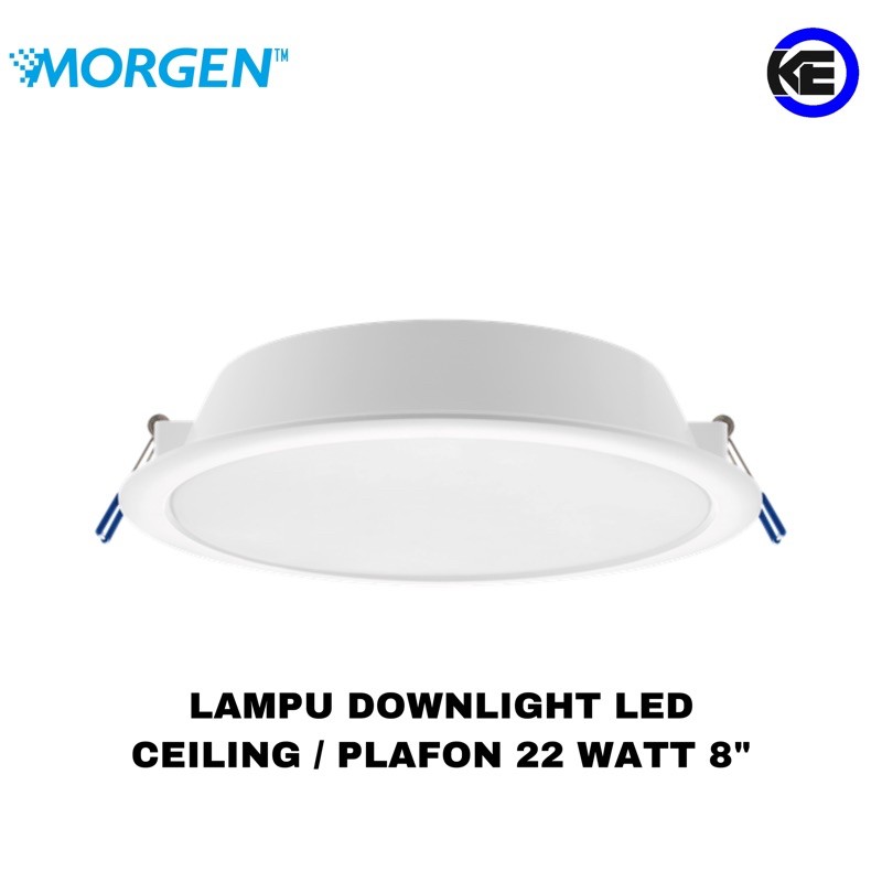 Jual LAMPU DOWNLIGHT LED PANEL PLAFON 22W WATT 8" MORGEN CAHAYA PUTIH ...