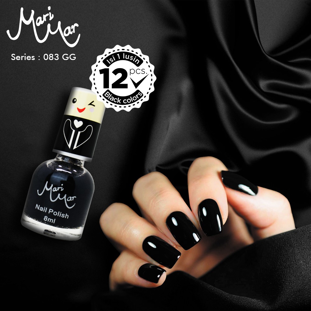 Jual (Termurah) MARIMAR NAIL POLISH BLACK EDITION 083 GG ( 12 pcs ...