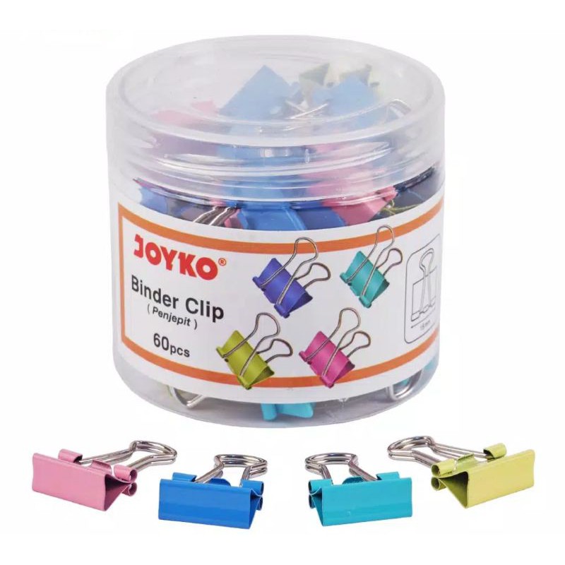 Jual Binder Clip / Penjepit Kertas 105/107/111/155 Joyko Pastel ...