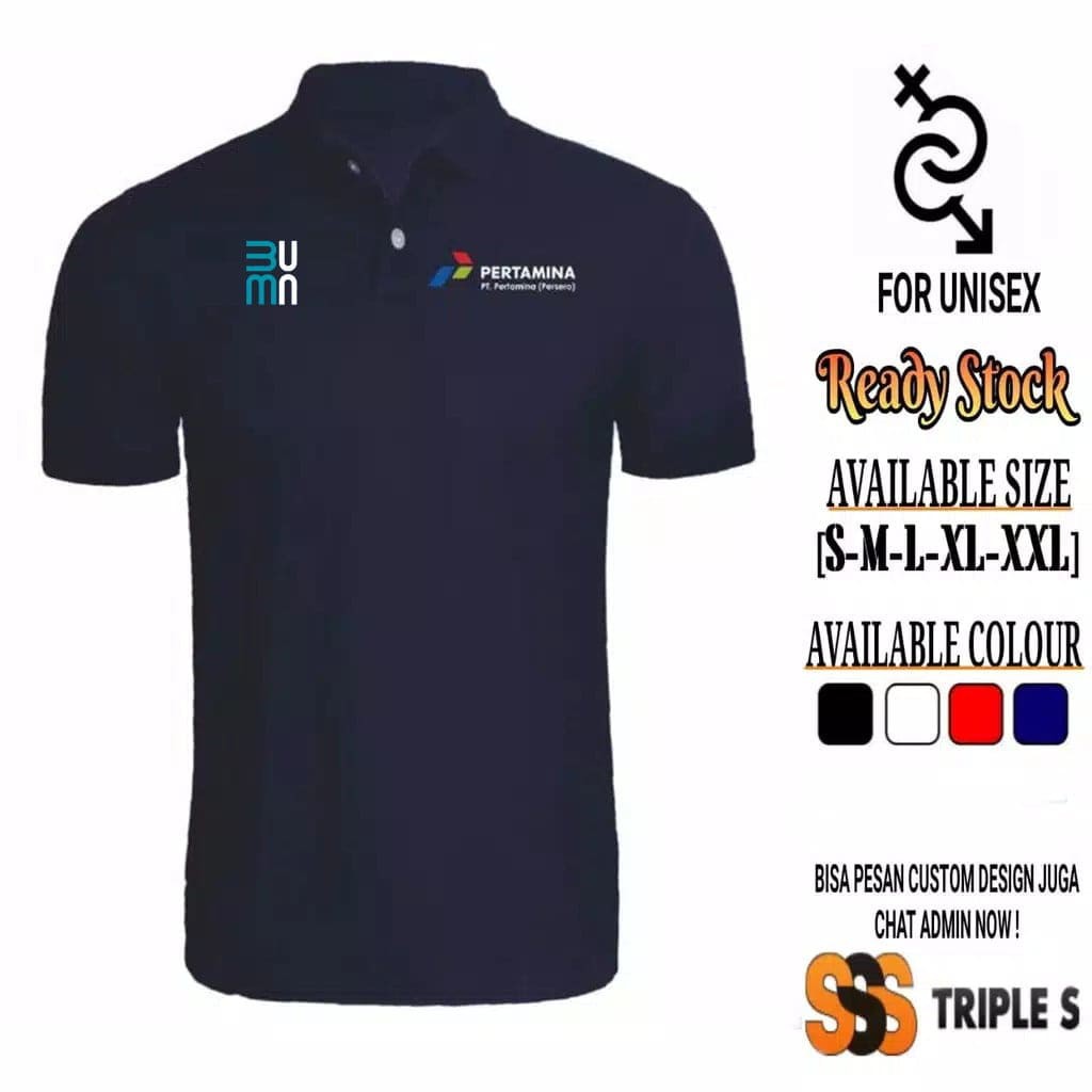 Jual POLO SHIRT PERTAMINA PERSERO BUMN LOGO TERBARU KAOS KERAH KEREN ...