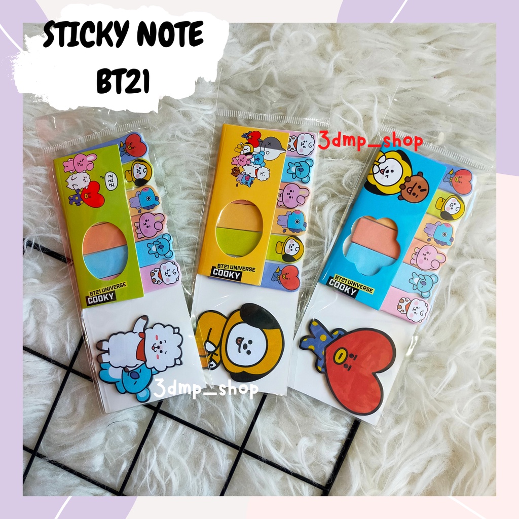 Jual Sticky Note BT21 Chimmy Rj Koya Tata | Shopee Indonesia