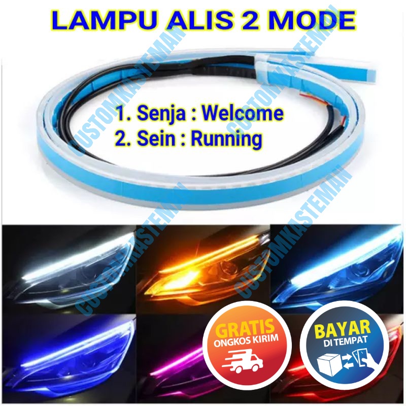 Jual ( Sepasang / 2 Pcs ) Lampu Alis 30 CM Running 2 MODE - Lampu Senja ...