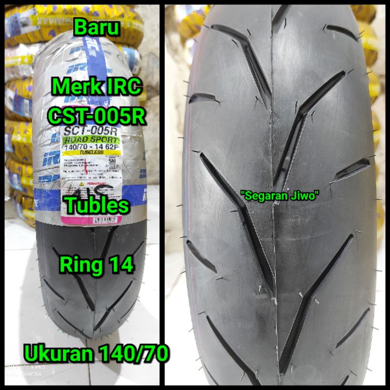 Jual Ban Tubles ring 14 ukuran 140/70 merk IRC Ban belakang yamaha ...