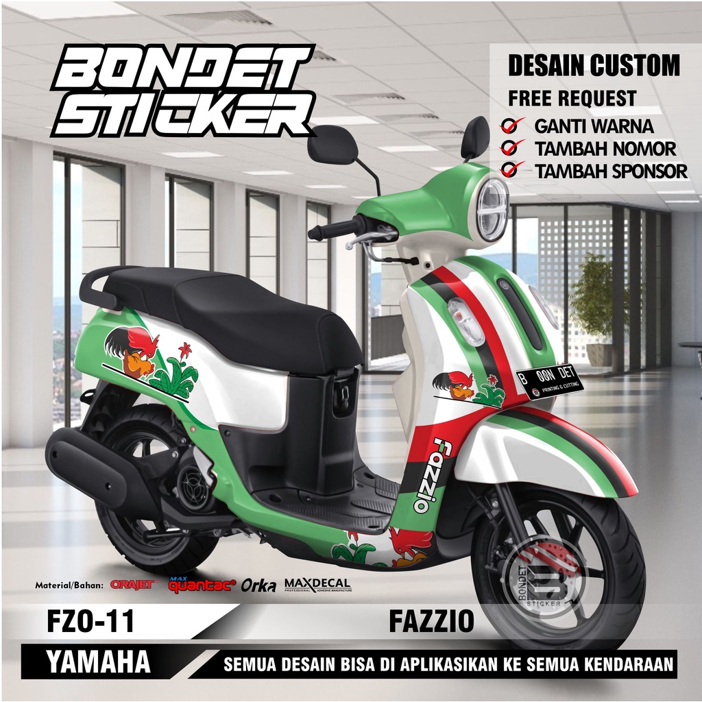 Jual STICKER MOTOR - DECAL YAMAHA FAZZIO FULL BODY KODE FZO-11 | Shopee ...