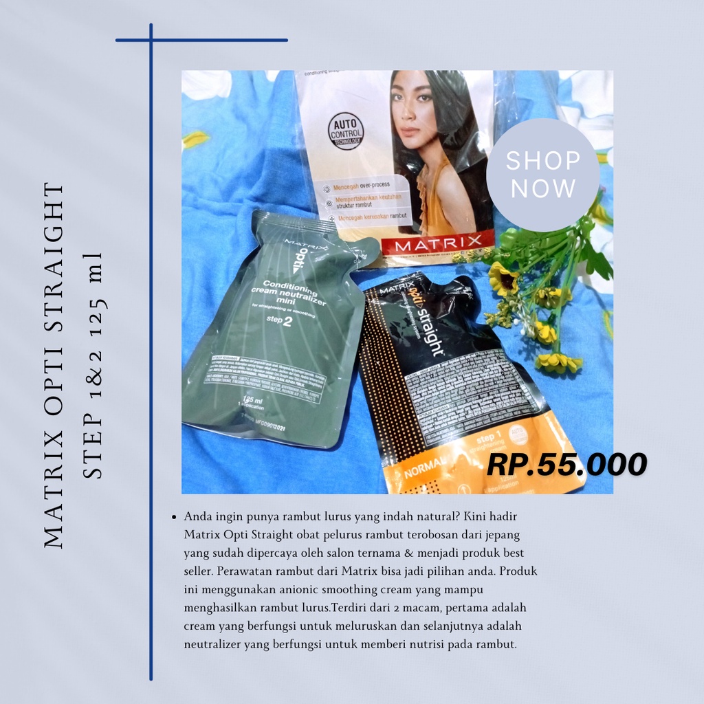 Jual MATRIX Mini Opti Straight 2x125ml | Paket Obat Pelurus Smoothing ...