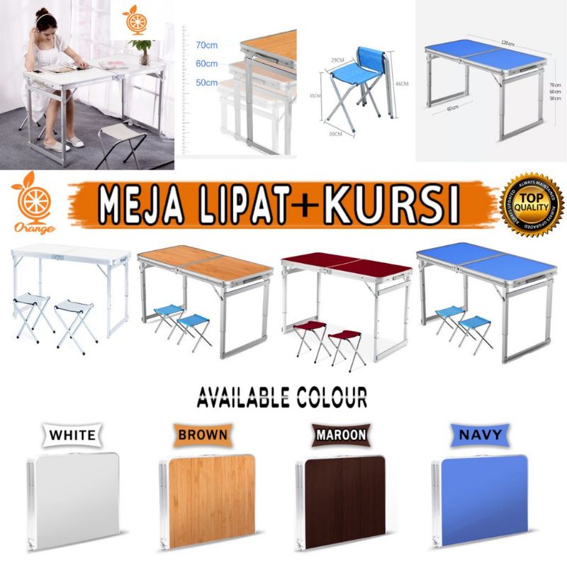 Jual Meja Lipat Portable / Meja Kerja Meja Lipat Serbaguna Uk 120cm x ...