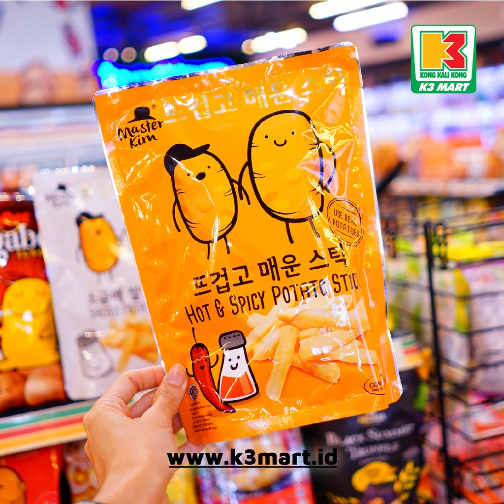 Jual Master Kim Potato Stick Hot & Spicy Can 70gr | Shopee Indonesia