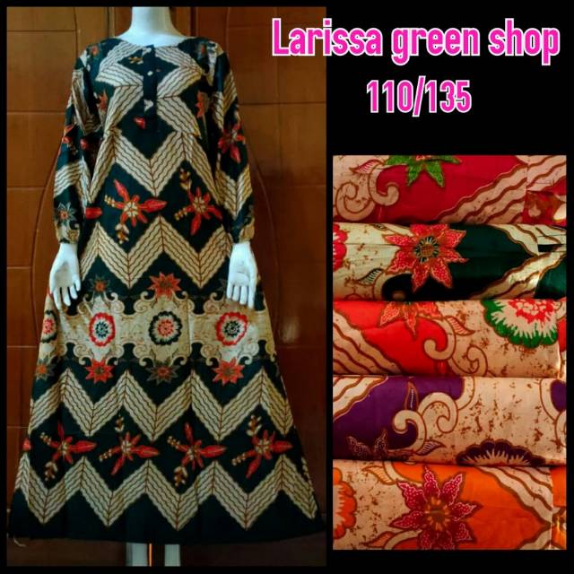Jual Daster XL Gamis Busui Panjang Larissa Motif Logo | Daster Gamis ...