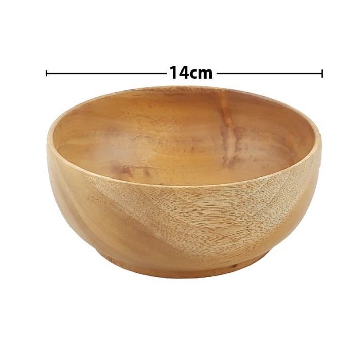 Jual Mangkok Kayu Besar 14cm Tinggi 8cm Mangkuk Makan Wooden Bowl Deep ...