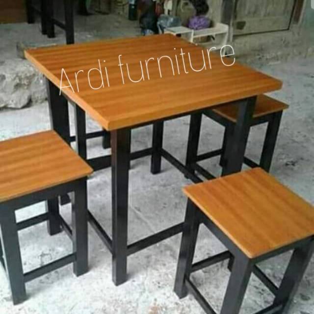 Jual Meja makan minimalis meja makan warung meja kursi kayu jati Free ...