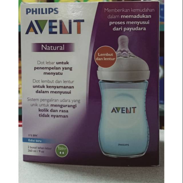 Jual AVENT BOTOL SUSU NATURAL 260ML (2 PCS) | Shopee Indonesia