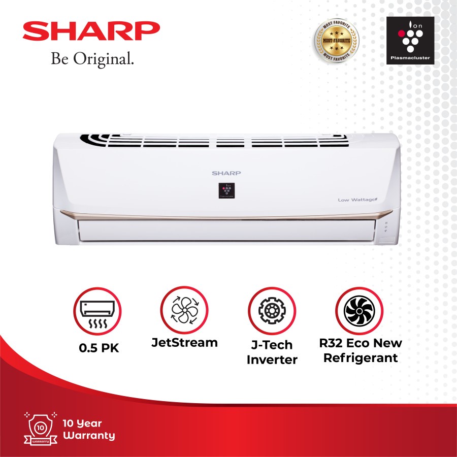 Jual Sharp AC Plasmacluster 0,5 PK AH-AP5UHL Low Watt - Unit Only | Shopee Indonesia