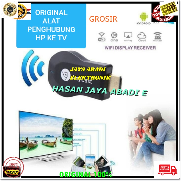 Jual J100 ANYCAST ALAT PENYAMBUNG HANPHONE KE TELEVISI DONGLE HDMI ...