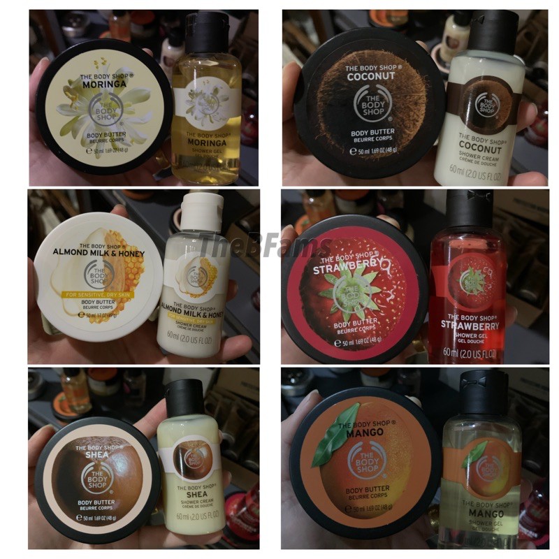 Jual Free Paper bag Original Body Shop Set Mini Body Care Body Butter ...