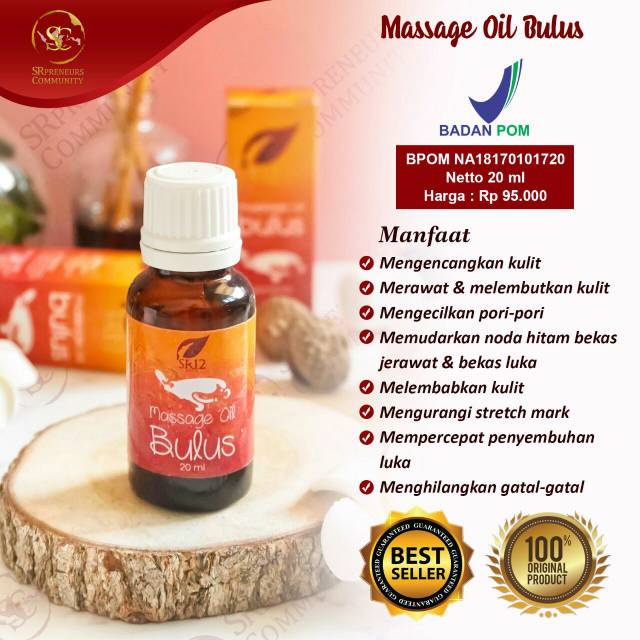 Jual SR12 Massage Oil Bulus BPOM 20ml - Mibul SR12 Minyak Bulus Murni ...