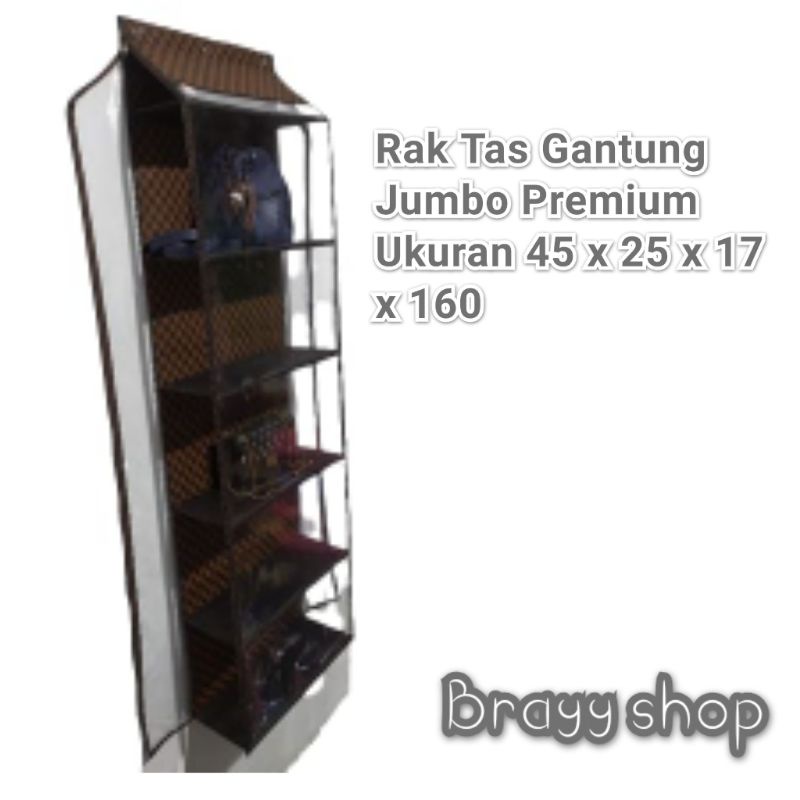 Jual rak tas gantung resleting jomblo / rak tas gantung tebal / rak tas ...