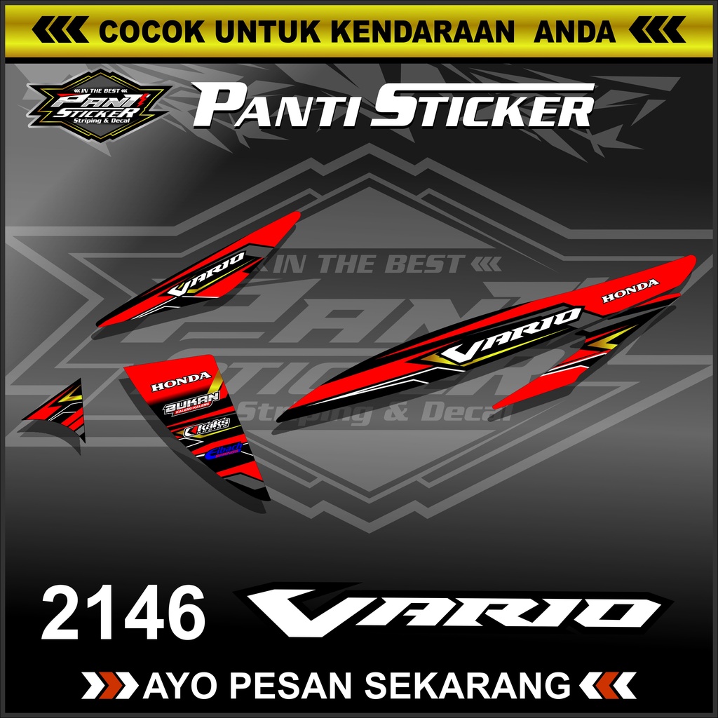 Jual 2146 Sticker Striping Vario 110 Karbu Cw Semi Full Striping ...