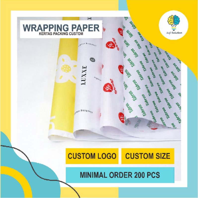 Jual (Custom Logo) Cetak Wrapping Paper Kertas Roti Tisu Doorslag ...