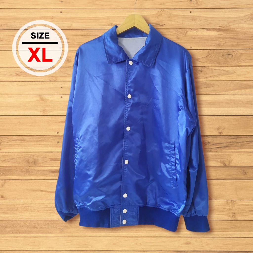 Jual Jaket Bomber Biru Prelove/Bekas/Second - D | Shopee Indonesia