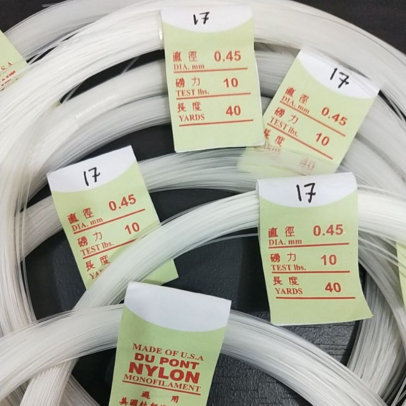 Jual Senar Dupont Monofilement Warna Putih Kabut Leader/Hand Line High ...