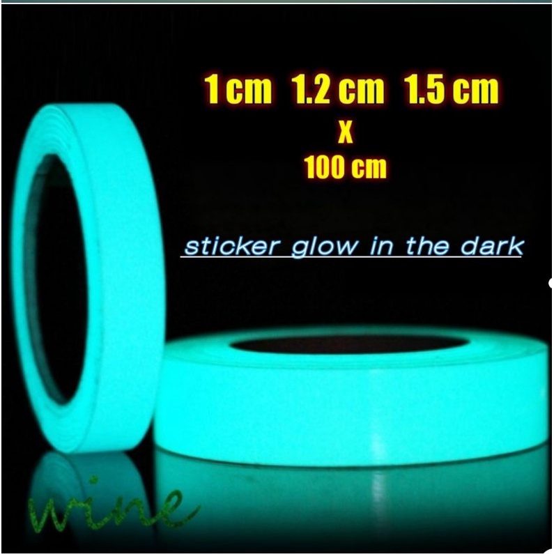 Jual 1cm 1.2cm 1.5cm STICKER FOSFOR GLOW IN THE DARK | Shopee Indonesia
