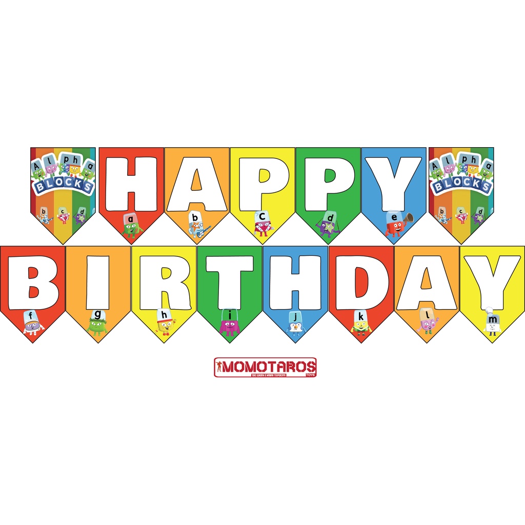 Jual Banner HBD Alpha Blocks set | Shopee Indonesia