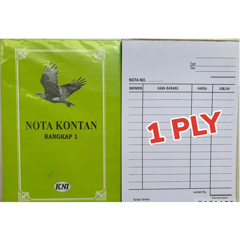 Jual NOTA KONTAN NCR KECIL 1 PLY / 2 PLY / 3 PLY ukuran 108 mm x 155 mm ...
