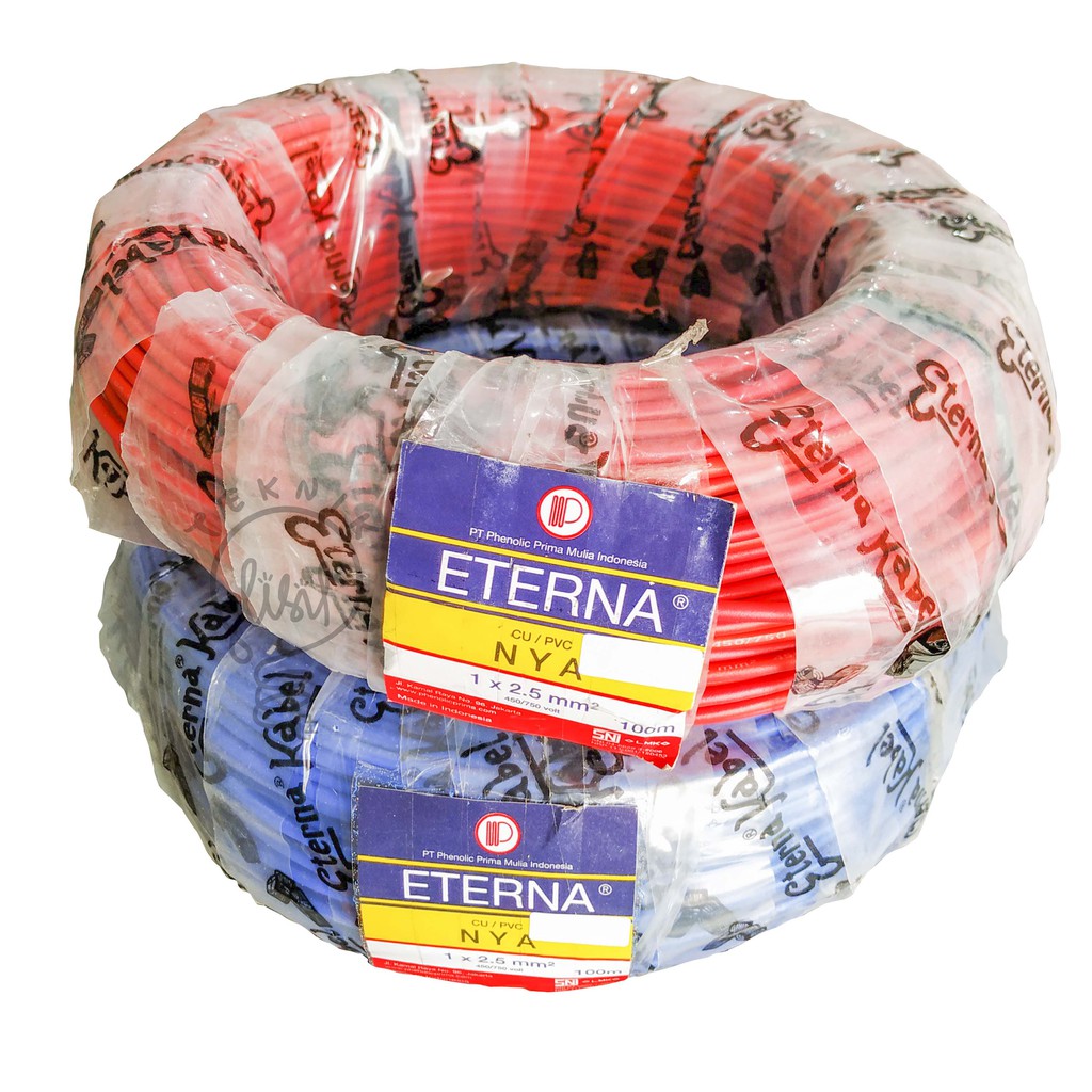 Jual KABEL NYA ETERNA 2.5 MM KAWAT TEMBAGA TUNGGAL PER ROLL 100 M METER | Shopee Indonesia