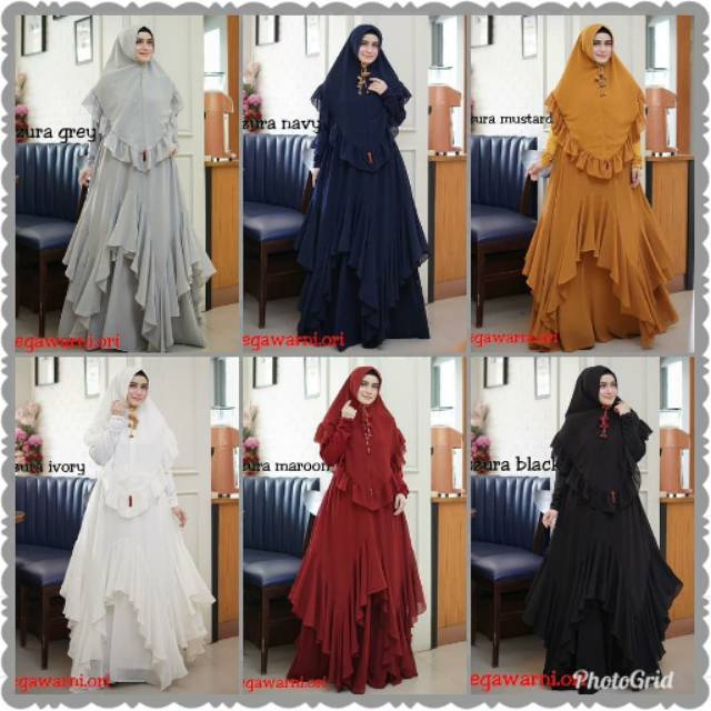 Jual Azzura Set Syari By Megawarni Ori (Original) | Shopee Indonesia