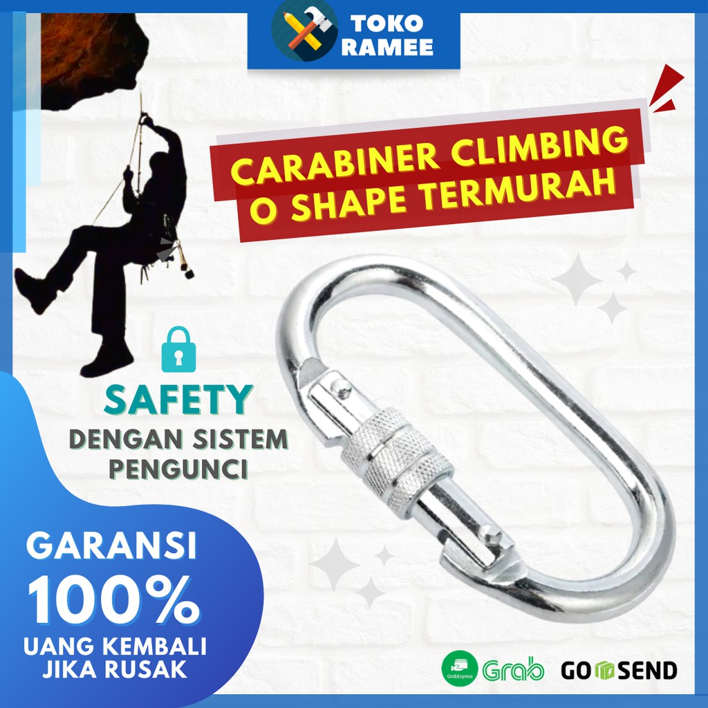 Jual Carabiner O Shape Karabiner Carbiner Climbing Gantungan Kunci Mini ...