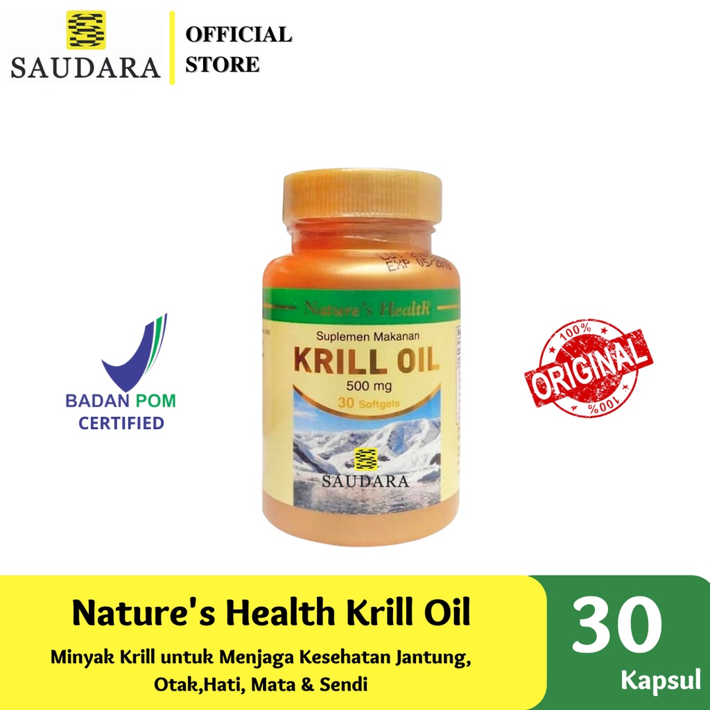 Jual NATURE'S HEALTH KRILL OIL 500 MG (30 Softgels) | Shopee Indonesia