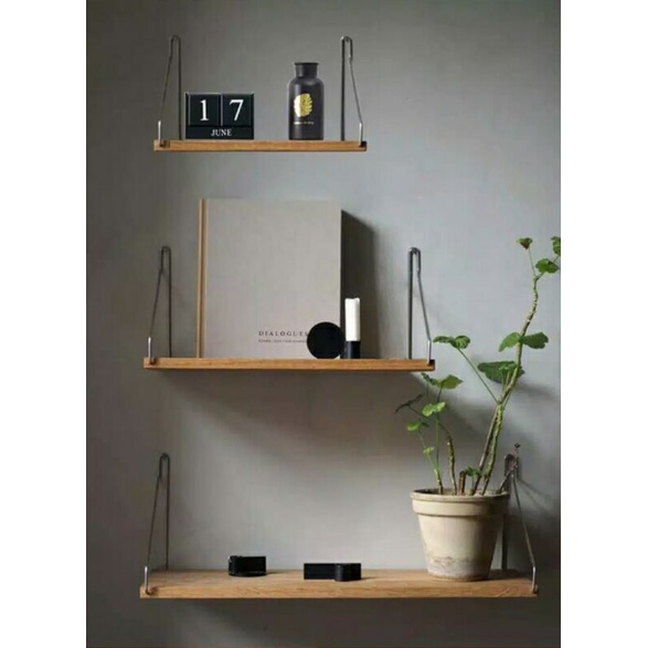 Jual rak ambalan kayu,rk dinding murah berkualitas,satu set / 3pcs ...