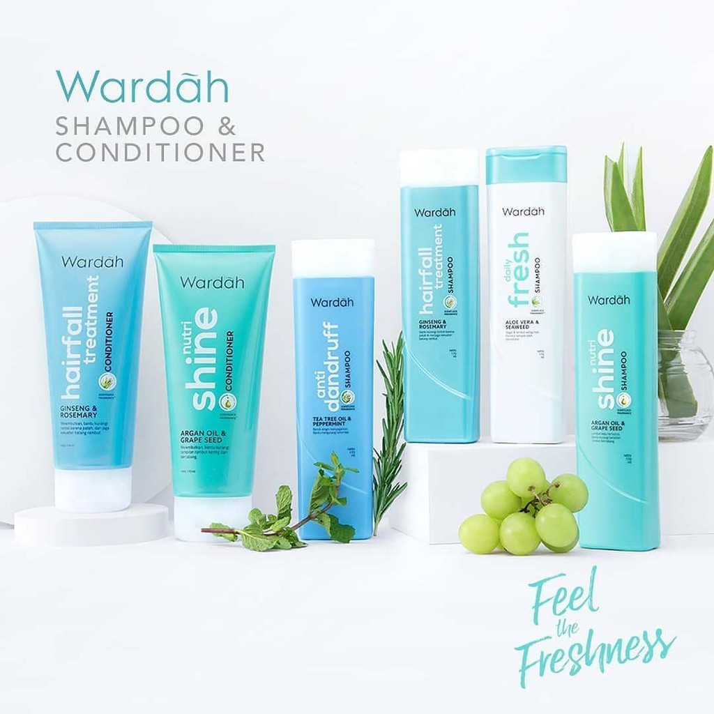 Jual Wardah Shampoo & Conditioner | Daily Fresh Hairfall Treatment Anti ...