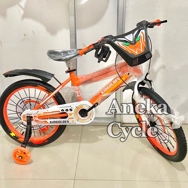 Jual Sepeda Anak Roda Empat Cowok BMX Kid Golden Storm 18 Inch | Shopee ...