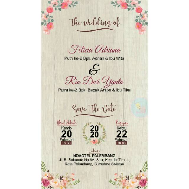 Jual Undangan Pernikahan Digital Kekinian Rustic Ukuran Story Instagram ...