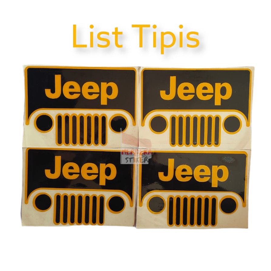 Jual Emblem Sticker / Stiker Logo Jeep Grill (Reflective) | Shopee ...