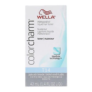 Jual Wella Color Charm Liquid Permanent Hair Color T14 Pale Ash Blonde ...