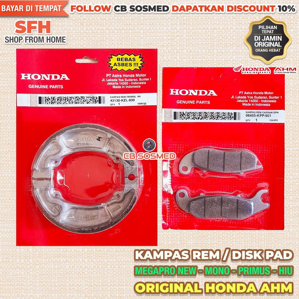 Jual Kampas Rem Belakang Megapro New Dispad MP Primus Kampas Rem Depan ...