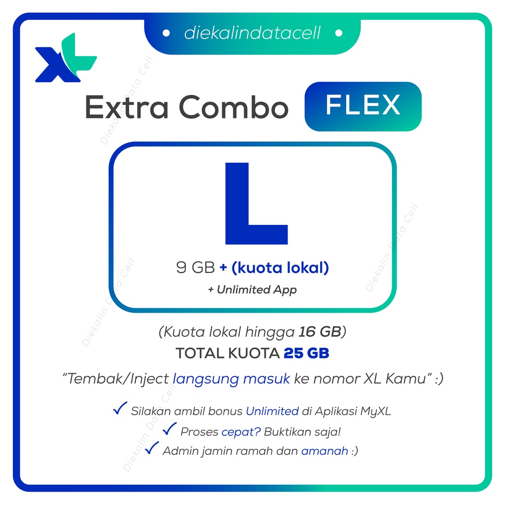 Jual Paket Data Xtra Combo Flex L Tembak/Inject XL Axiata Extra Combo Murah Ramah Amanah ...