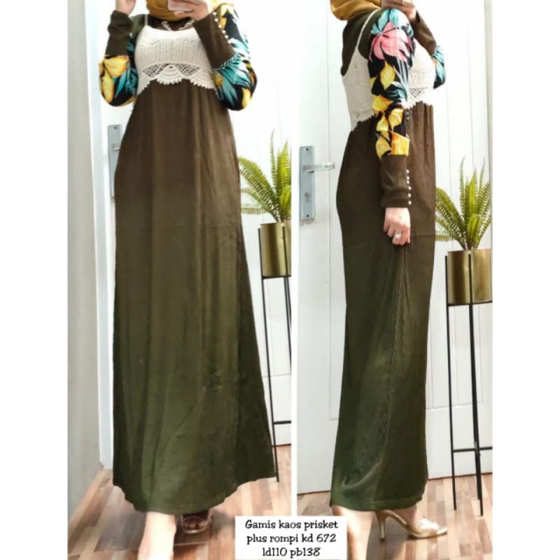 Jual gamis rompi/vest (bisa dilepas) | Shopee Indonesia