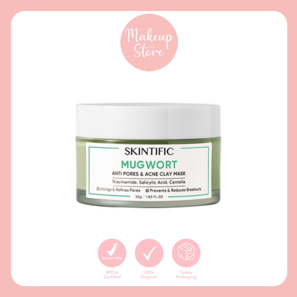 Jual SKINTIFIC MUGWORT ANTI PORES & ANTI ACNE CLAY MASK PORE ...