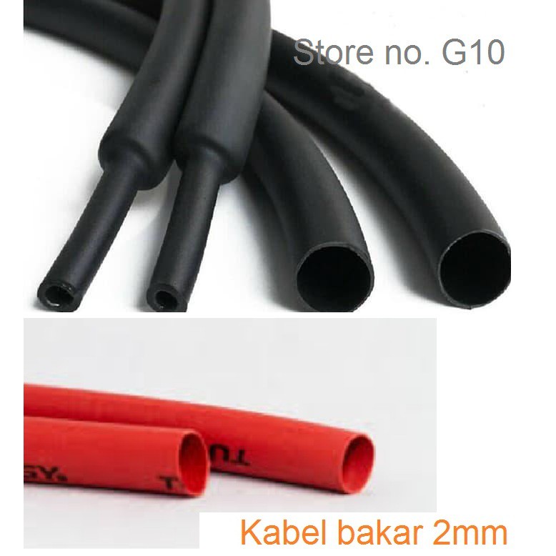 Jual Kabel bakar heat shrink tube 1mm 2mm 2.5mm 3mm 3.5mm 4mm 5mm 6mm Kerut selongsong bakar ...