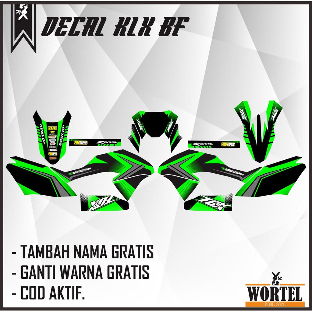 Jual Decal Striping Sticker List Motor KLX 150 BF Simpel v1 Full Body ...