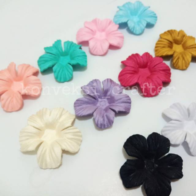 Jual Bunga Kain Satin Bunga Hana Besar 5cm | Shopee Indonesia