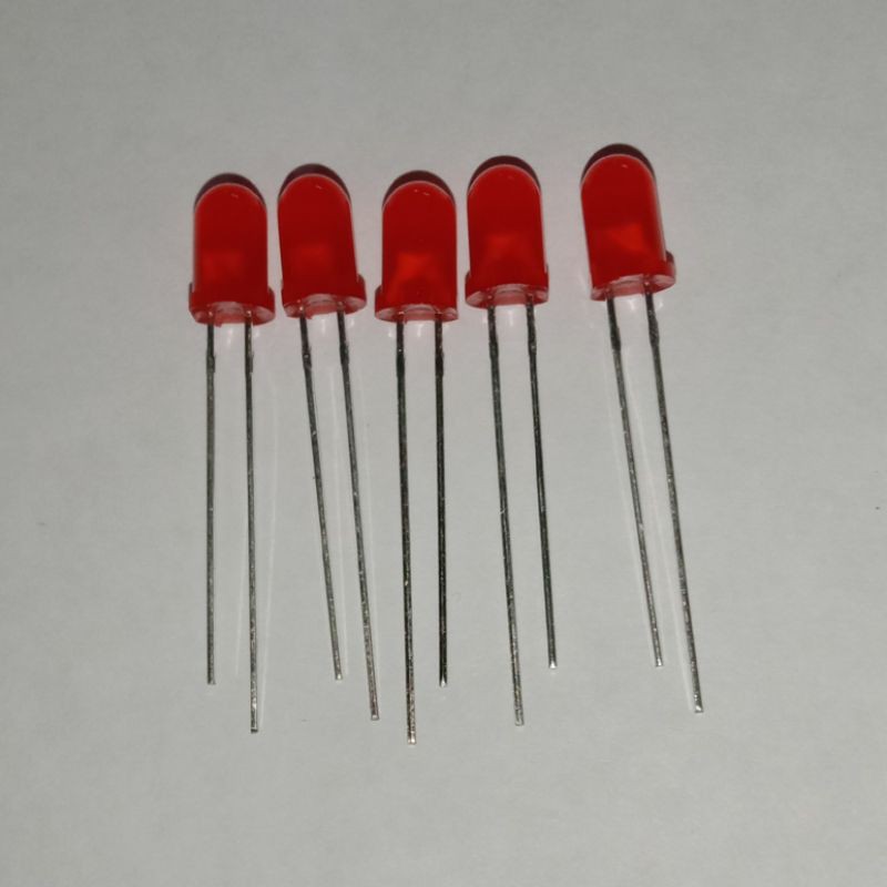 Jual LED Merah 5mm 10pcs, lampu indikator perangkat elektronika warna ...