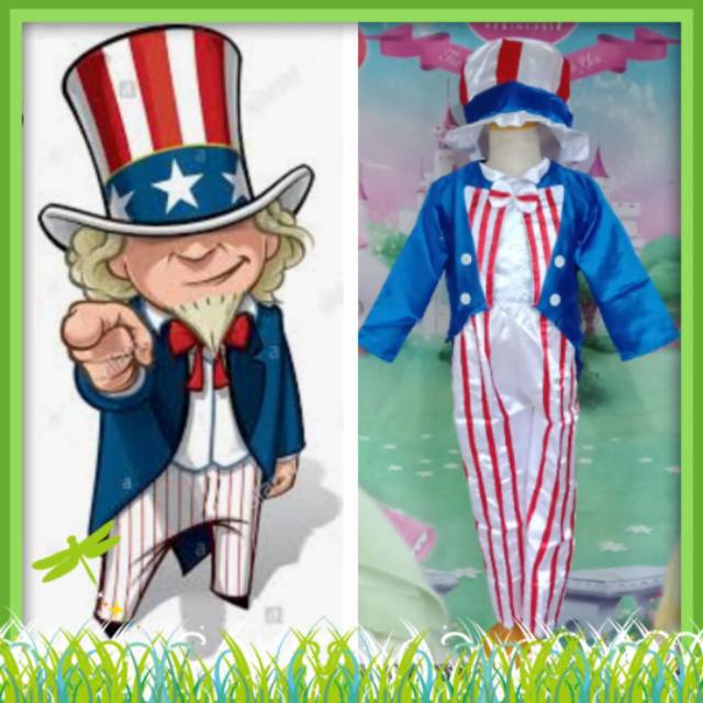 Jual Kostum Cosplay Anak Baju Adat International Negara Amerika Paman ...