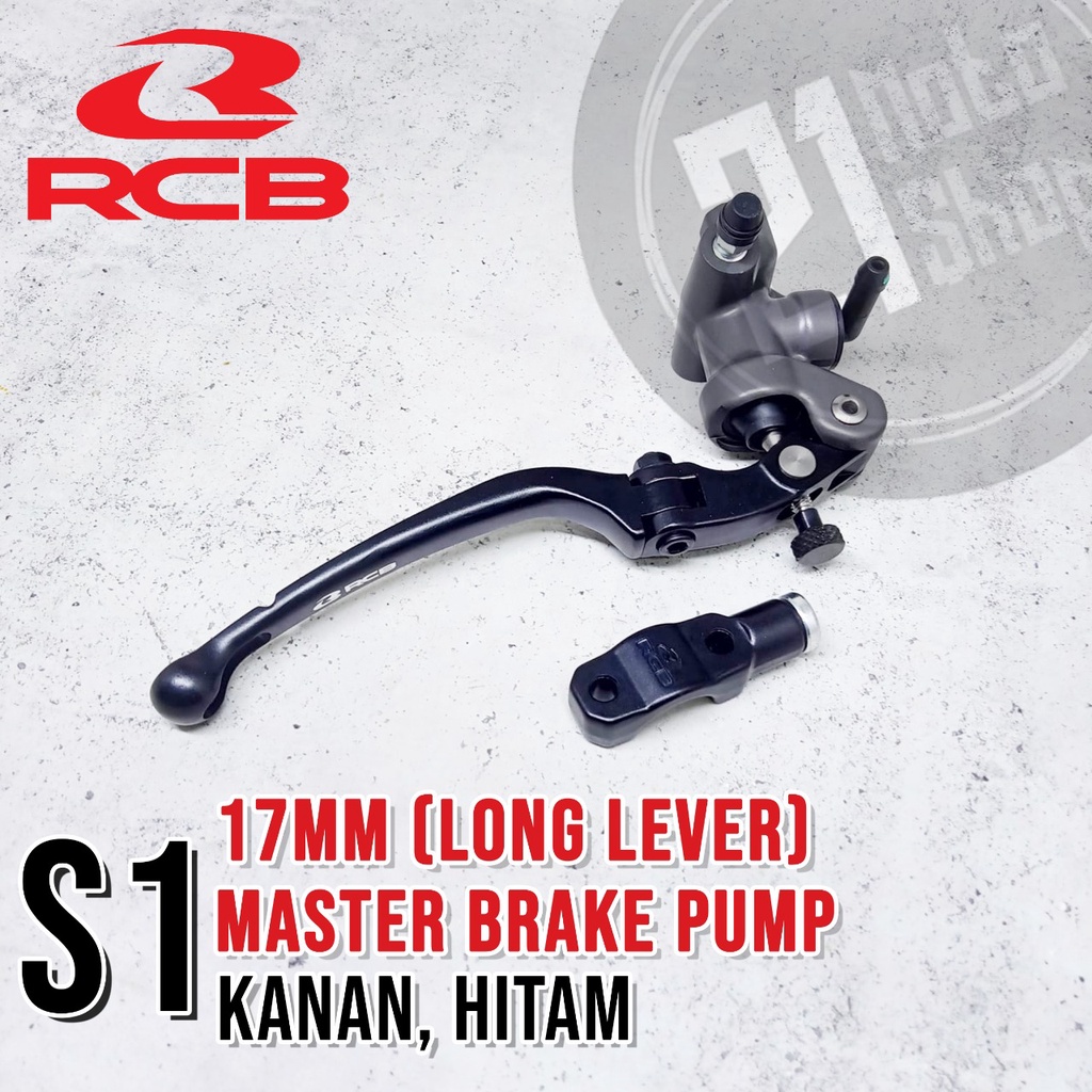 Jual Master Rem RCB S1 Kanan Radial 17mm Long Lever Handle Kopling HITAM | Shopee Indonesia